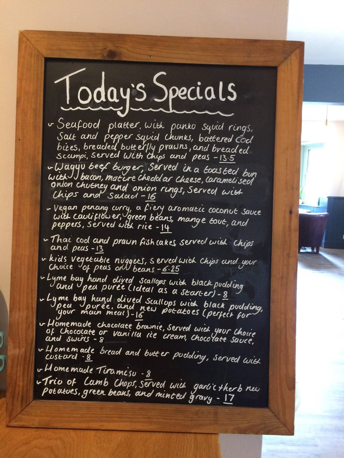 Menu at The Otter Inn, Colaton Raleigh pub & bar, Newton Poppleford