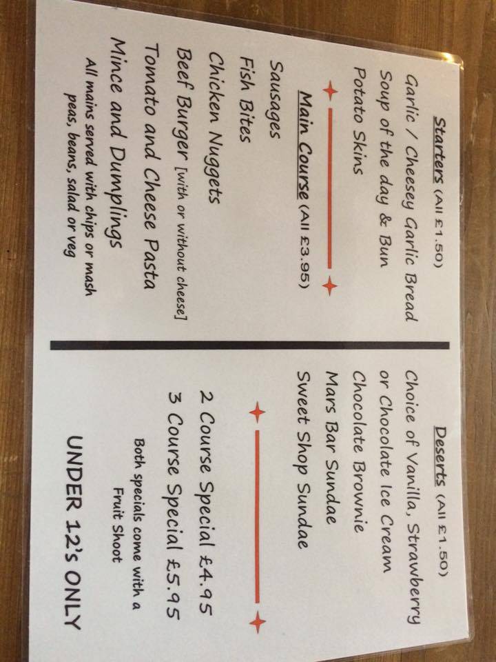 Menu at The Percy Arms Walbottle pub & bar, Newcastle upon Tyne, Queens Rd