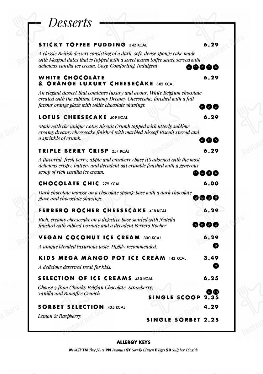 Menu at The Portland Hotel - JD Wetherspoon pub & bar, Chesterfield, W Bars