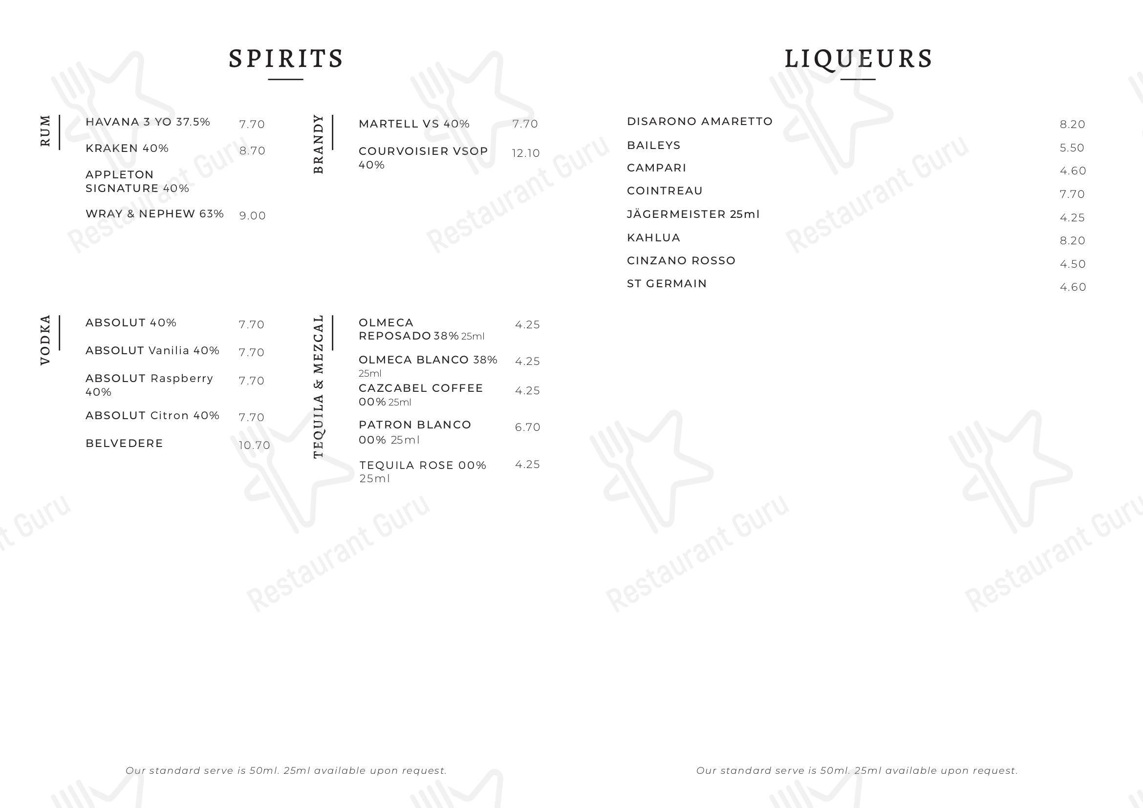 Menu at Red Lion (Hotel) pub & bar, Cambridge, 27 High St