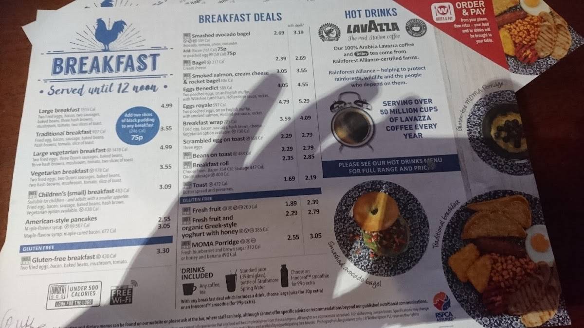 Menu at The Red Lion - JD Wetherspoon pub & bar, Skegness