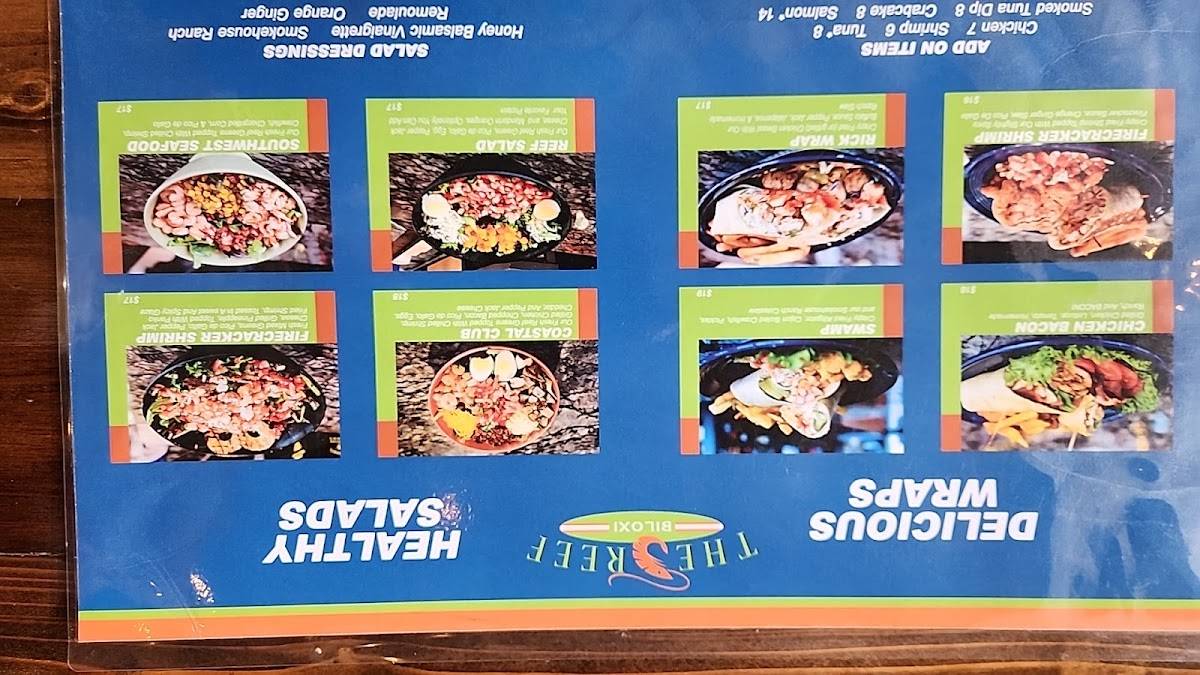 Menu at The Reef restaurant, Biloxi