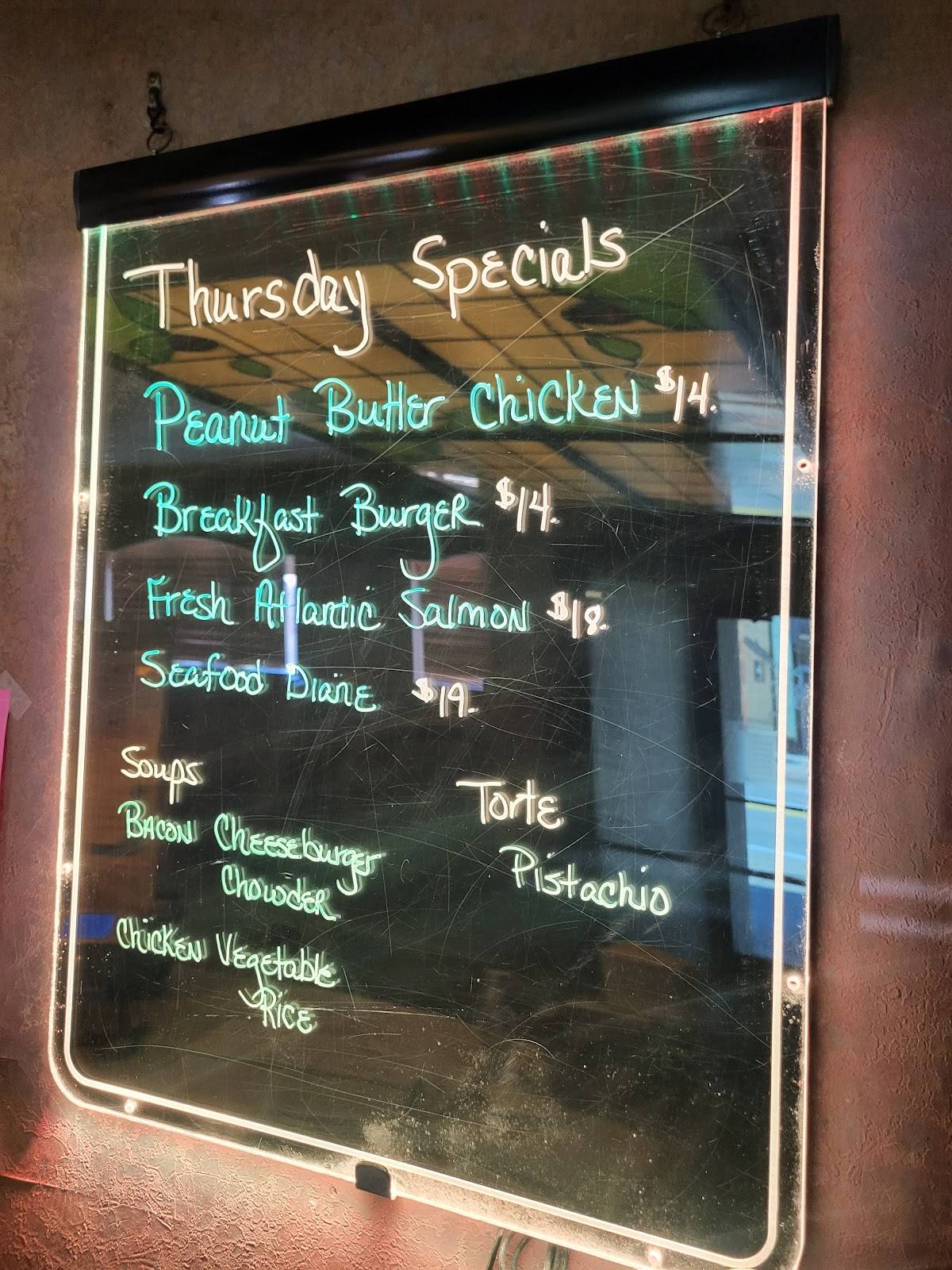 Menu at The Roxy Supper Club, Oshkosh