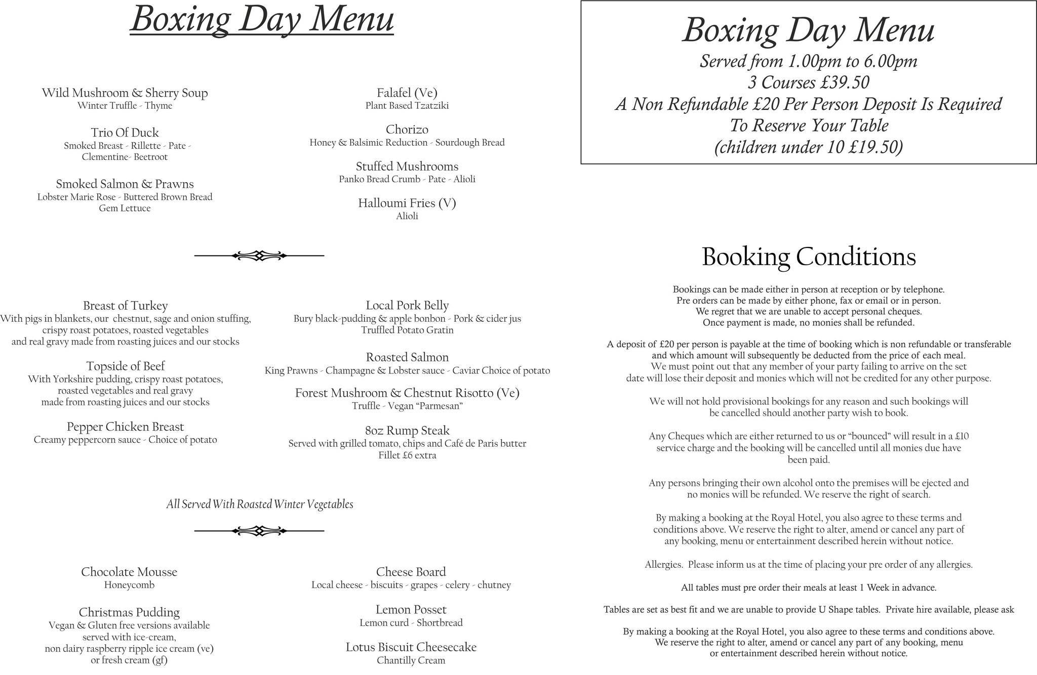 Menu at The Royal Hotel pub & bar, Waterloo