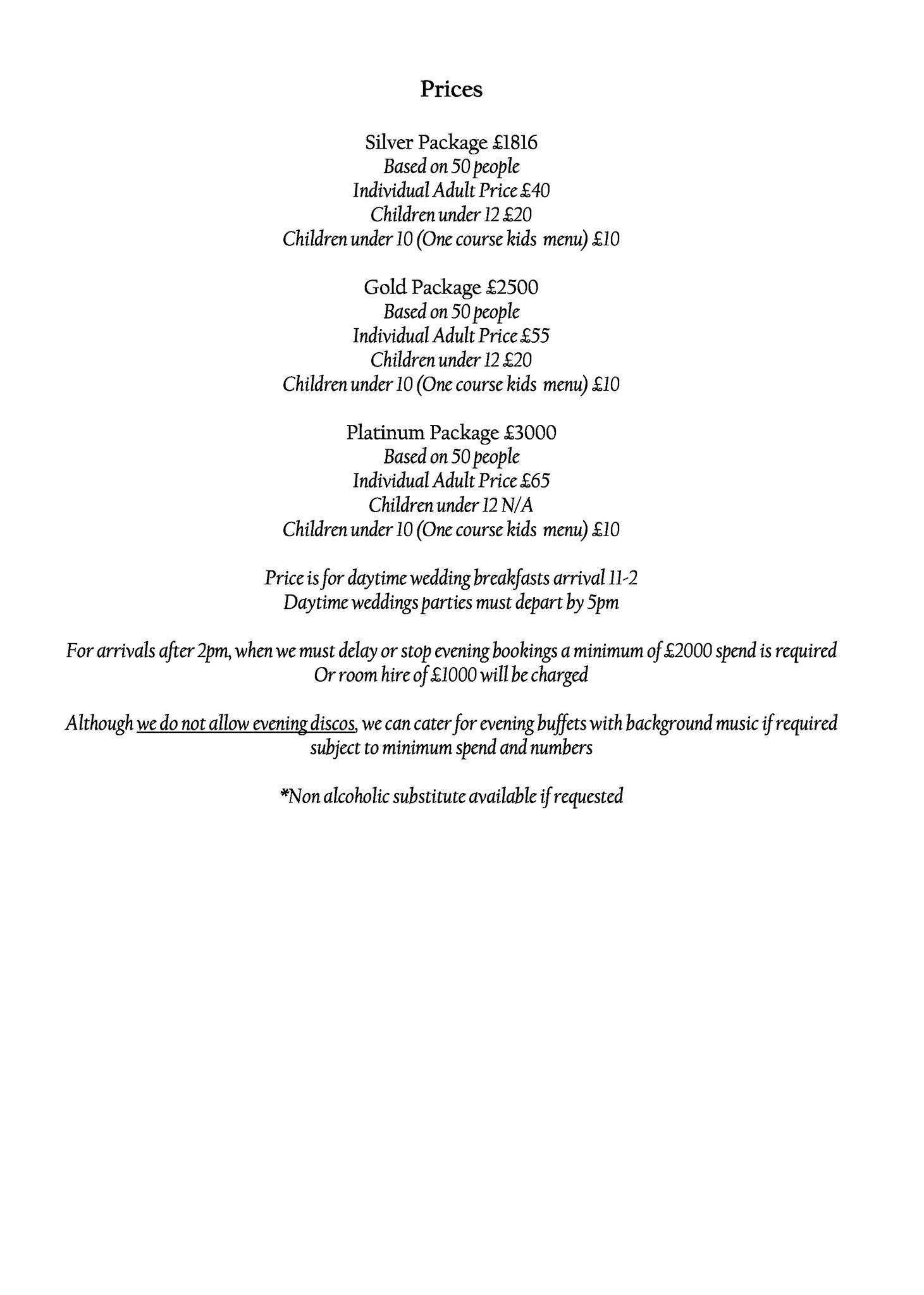 Menu at The Royal Hotel pub & bar, Waterloo