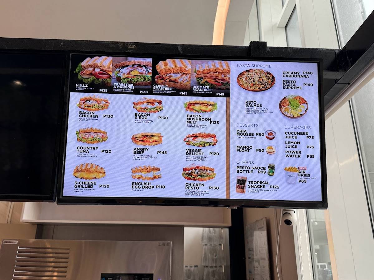 Menu at The Sandwich Guy, Quezon City, 3/F SM The Block
