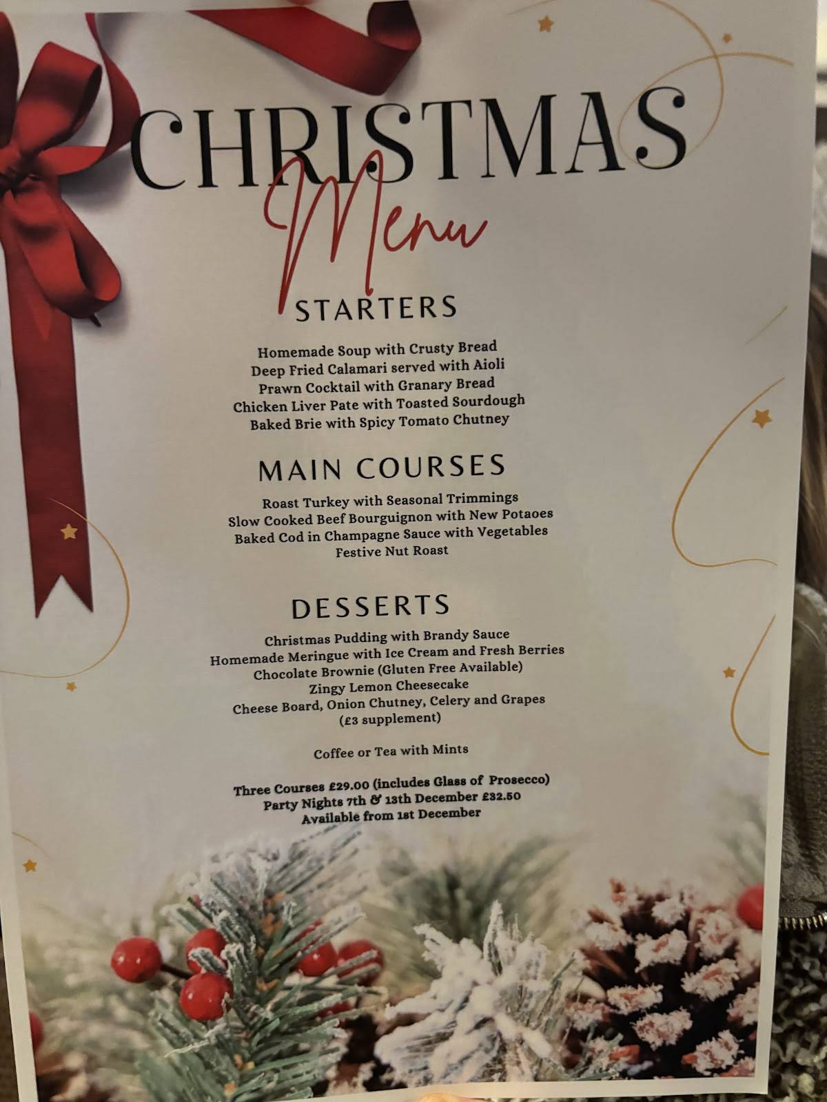 Menu at The Shoulder of Mutton pub & bar, Hope, Church Street Cottage