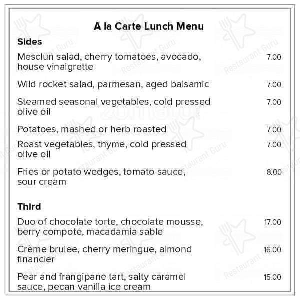Menu at The Square Restaurant and Bar, Christchurch