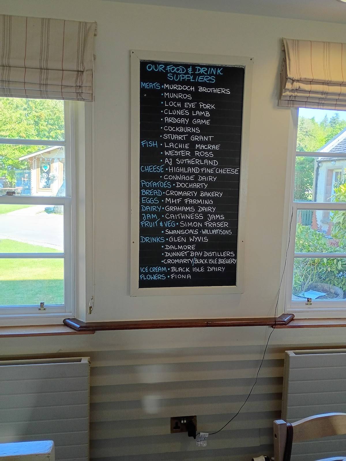 Menu at The Storehouse restaurant, Evanton, Foulis Ferry