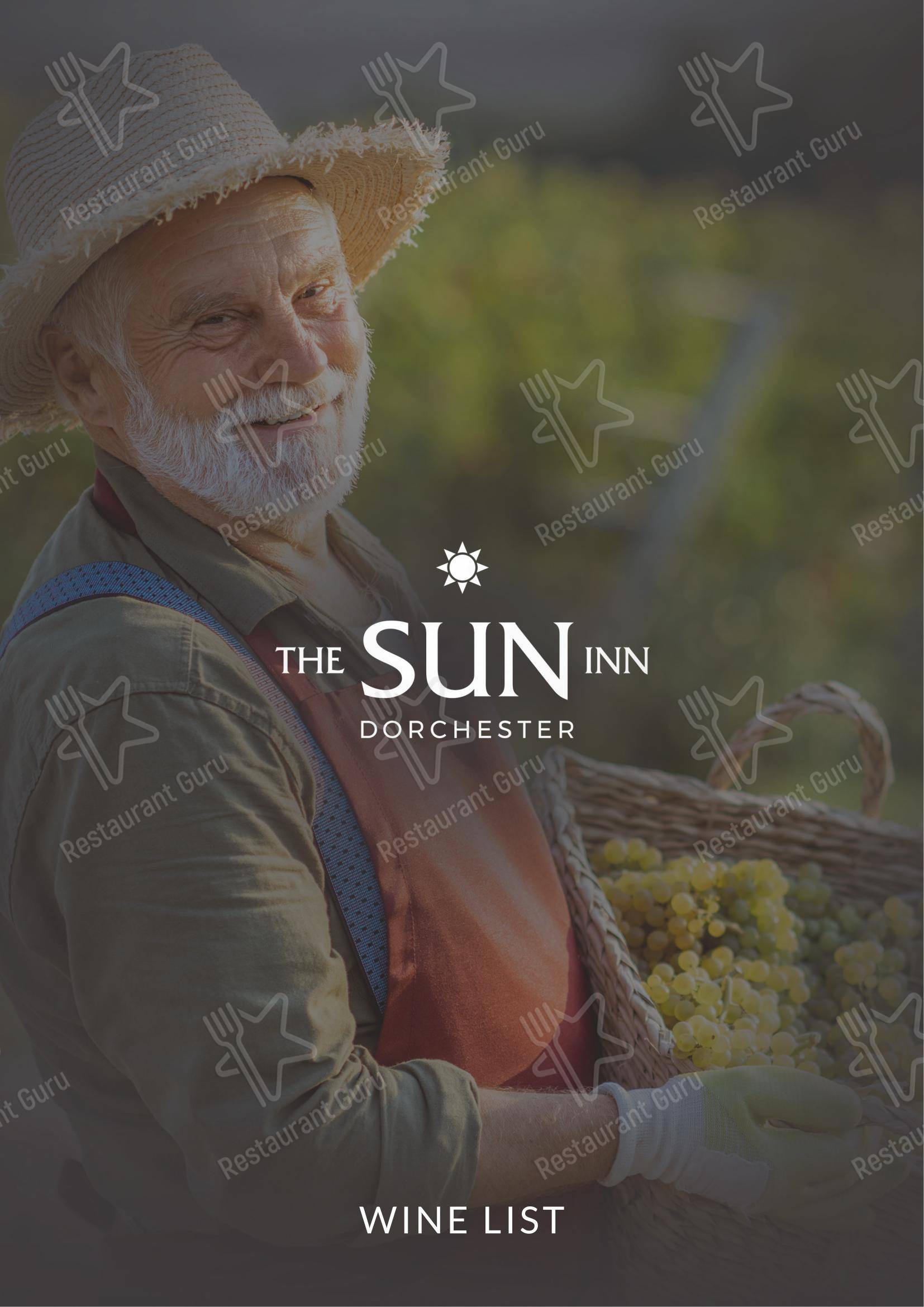 Menu at The Sun Inn pub & bar, Dorchester