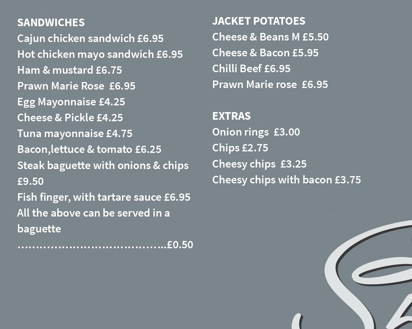 Menu at The Swan Inn pub & bar, Moreton-in-Marsh