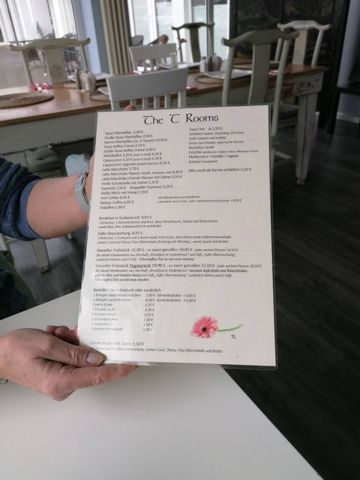 Speisekarte von The T Rooms cafe, Schloß Holte-Stukenbrock