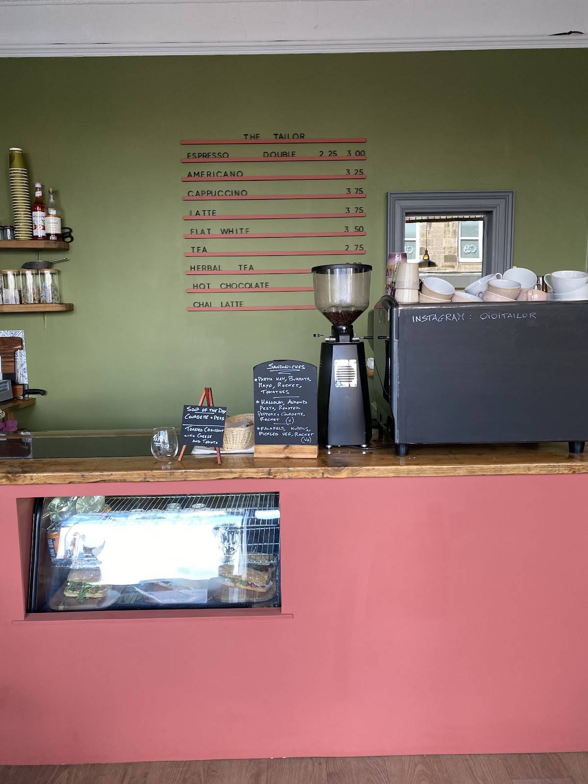 Menu at The Tailor Cafe + Wine Bar, Edinburgh