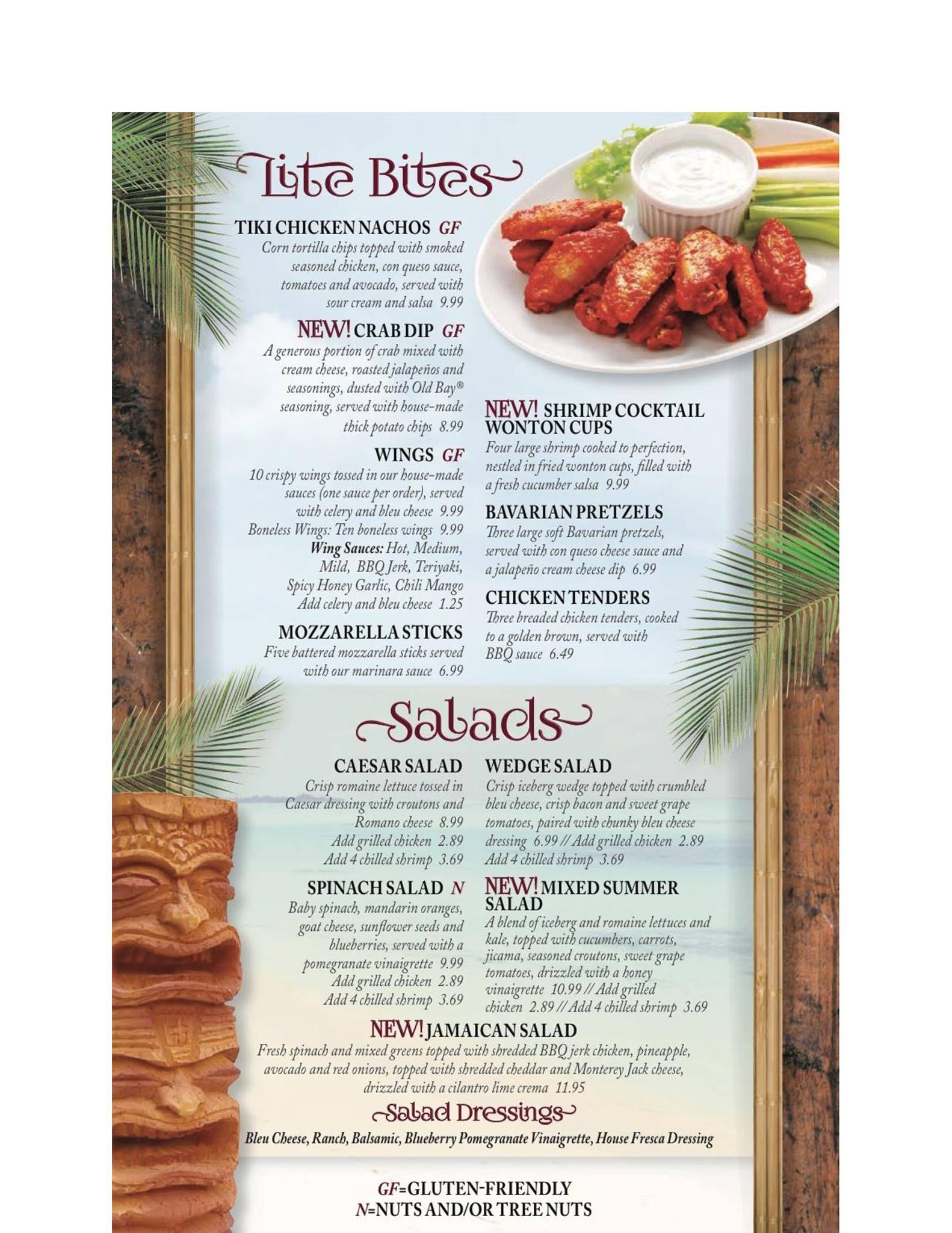 Menu at The Summit Restaurant, USA, 196 Karl Hope Blvd