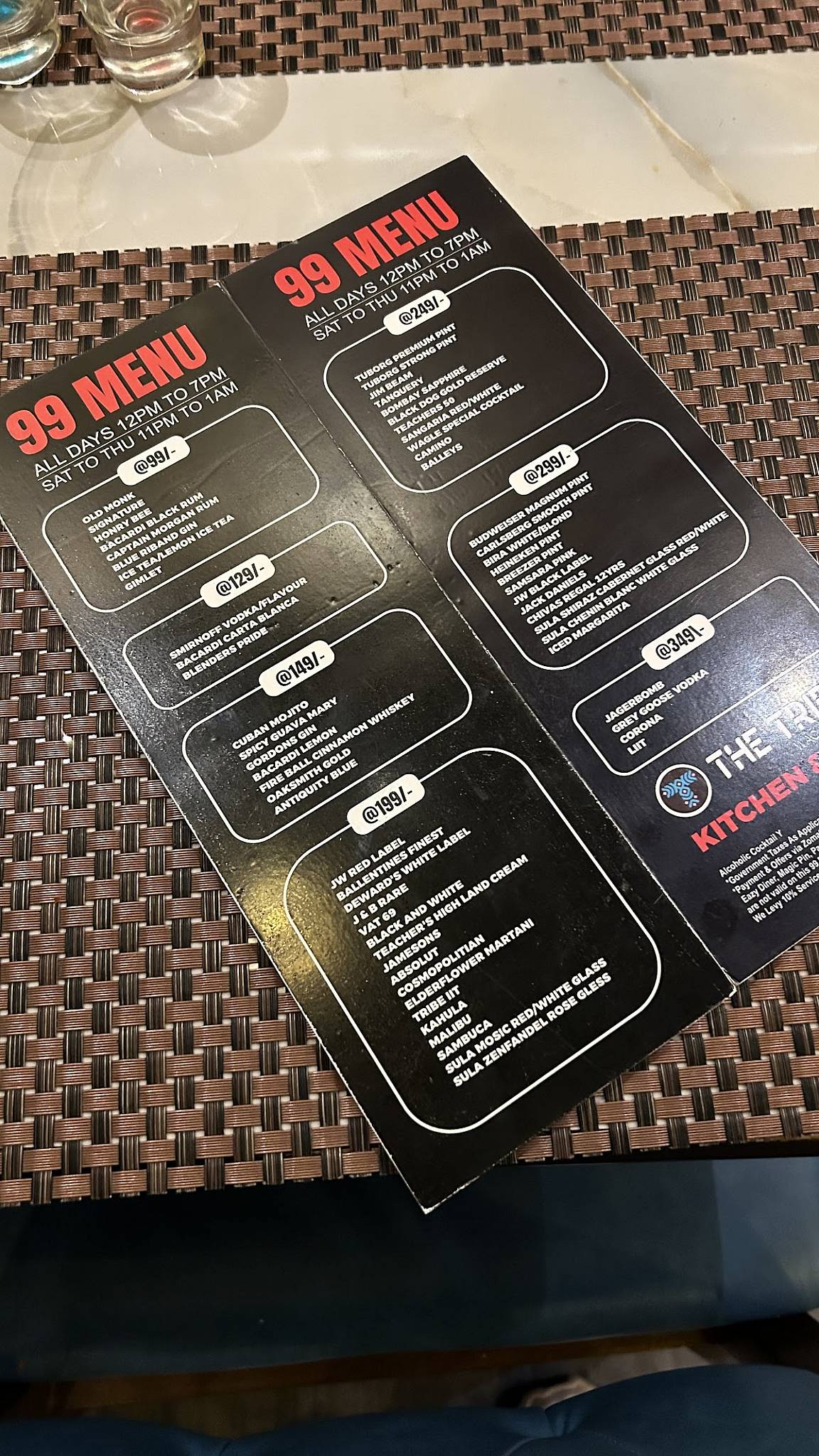 Menu at The Tribe Kitchen & Lounge, Thane