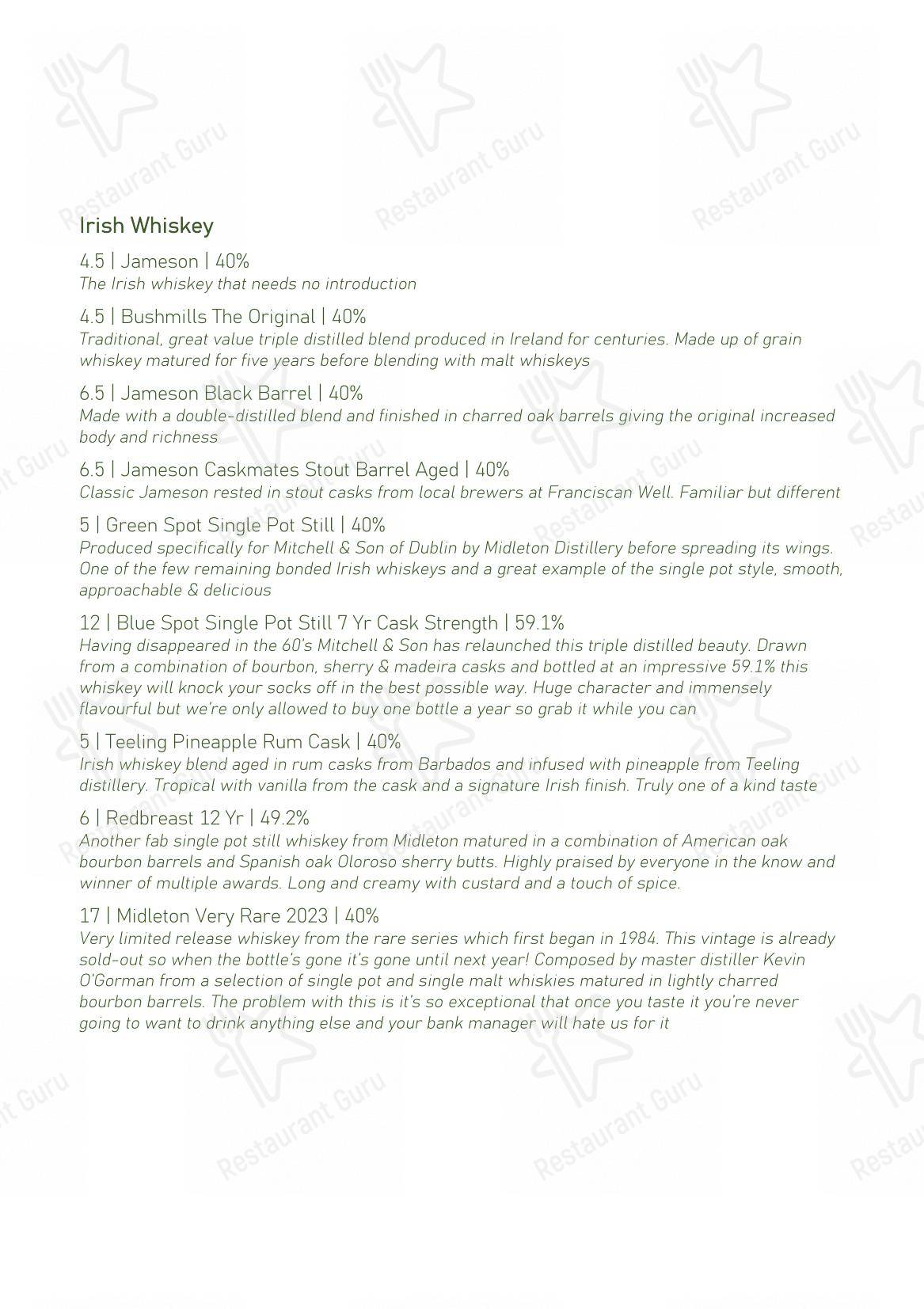 Menu at The Ugly Duckling restaurant, Altrincham