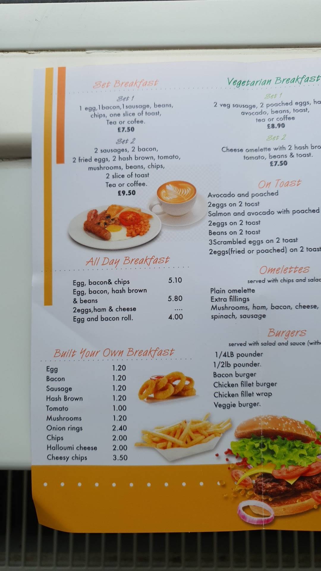 Menu at The Venue restaurant, Ely