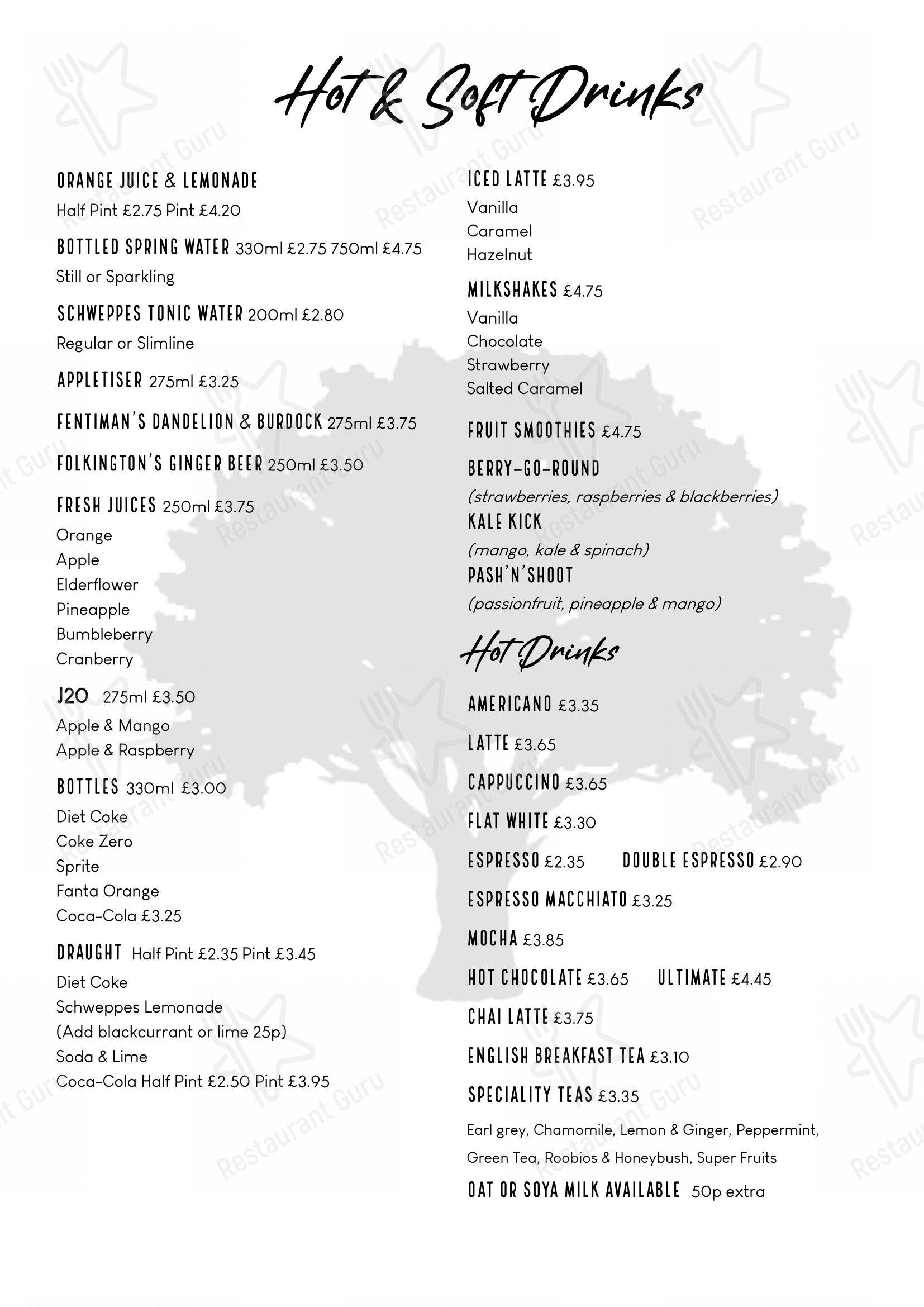 Menu at The View Wootton Wawen restaurant, Henley-in-Arden