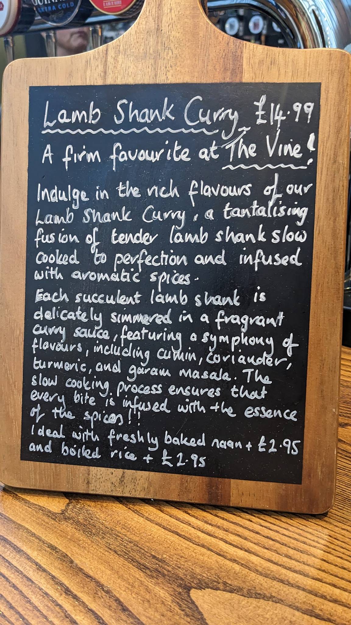 Menu at The Vine pub & bar, West Bromwich, 152 Roebuck St