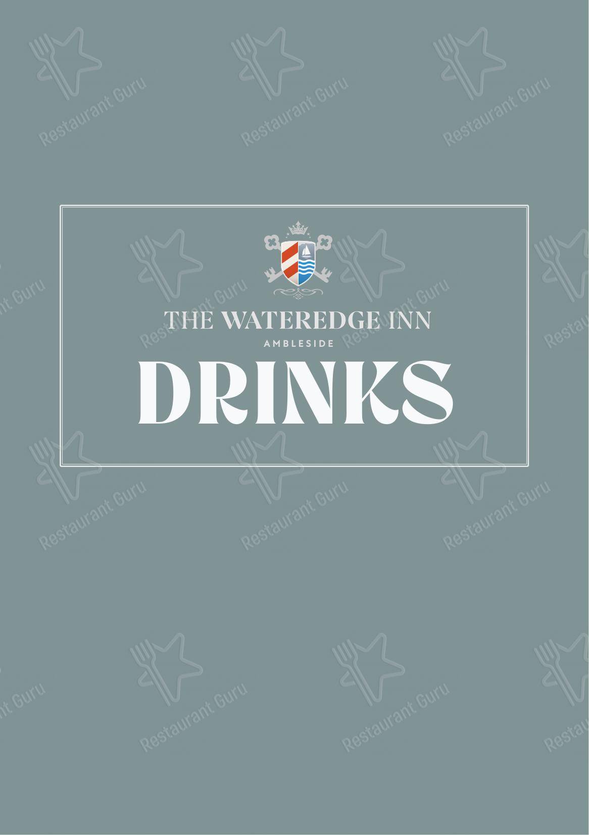 Menu at The Wateredge Inn pub & bar, Ambleside, Borrans Rd