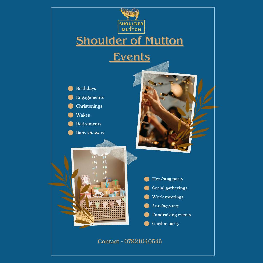 Menu at Shoulder of Mutton, Shelf pub & bar, Halifax, 1 Carr House Ln