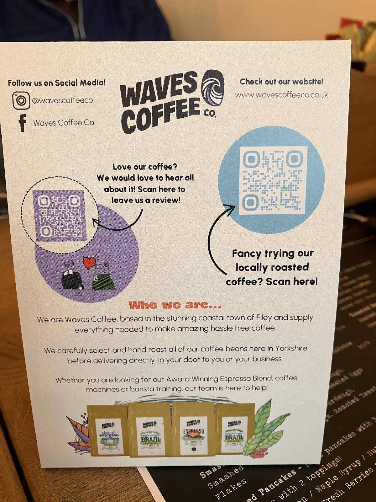 Menu at Thirty Coffee Shop & Eatery cafe, Filey