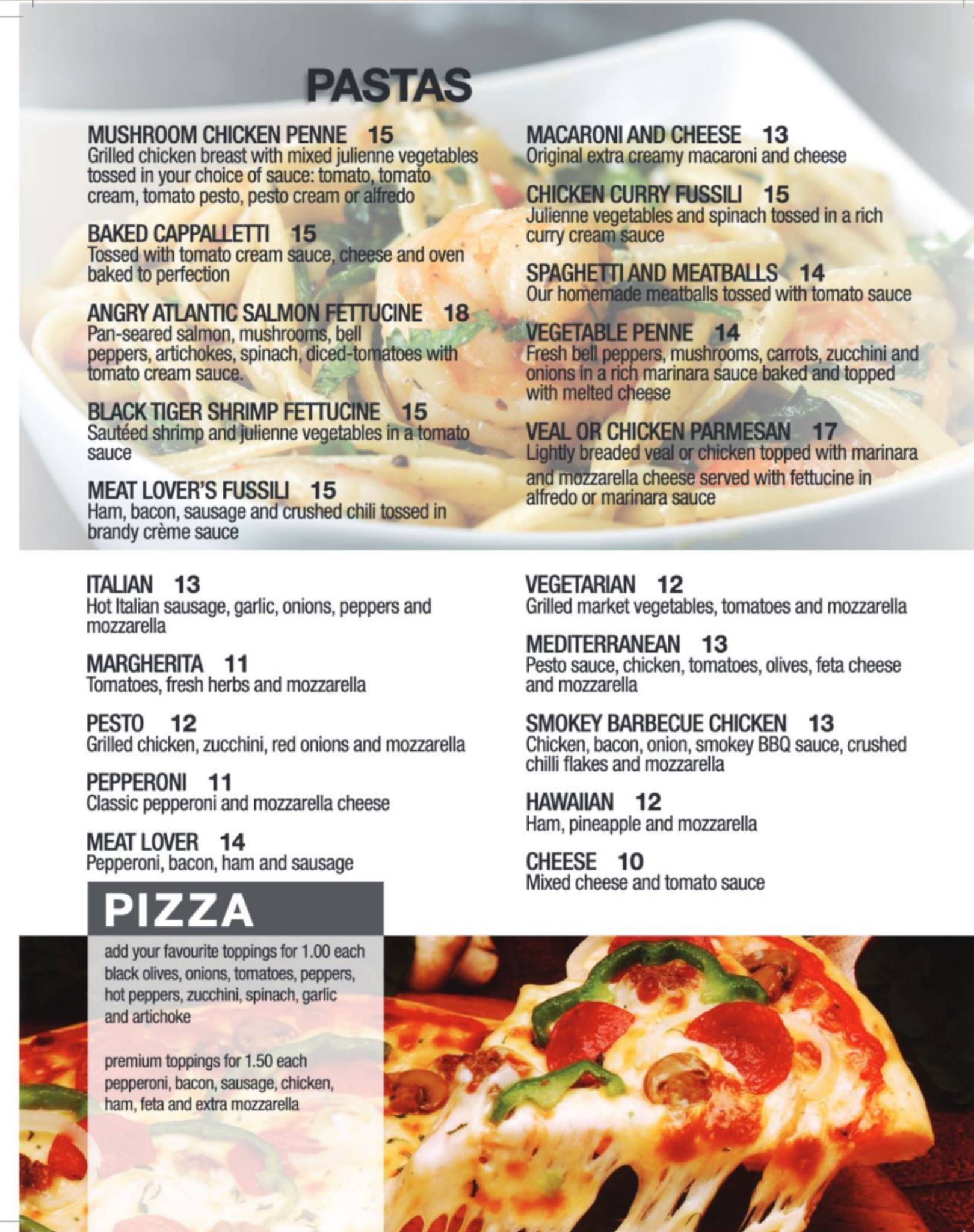 Menu at Thornton Arms Pub & Grill, Oshawa