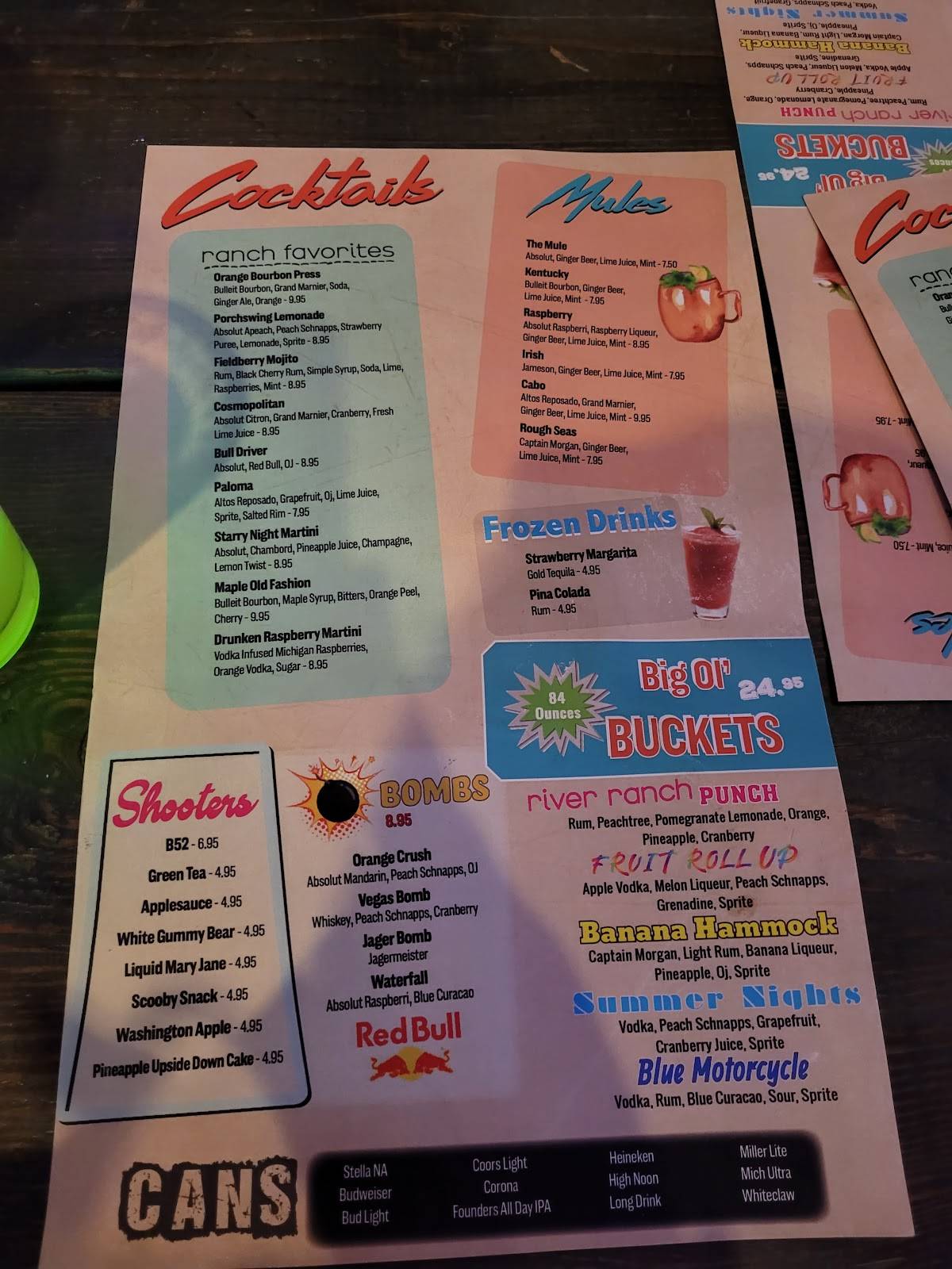 Menu at Thunderbird pub & bar, Kalamazoo