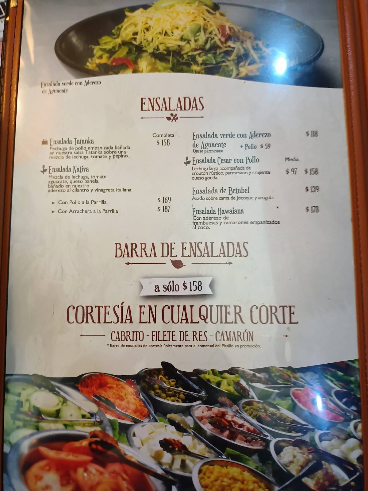 Carta de Tierra Santa Restaurante, Monclova, Washington 33-A