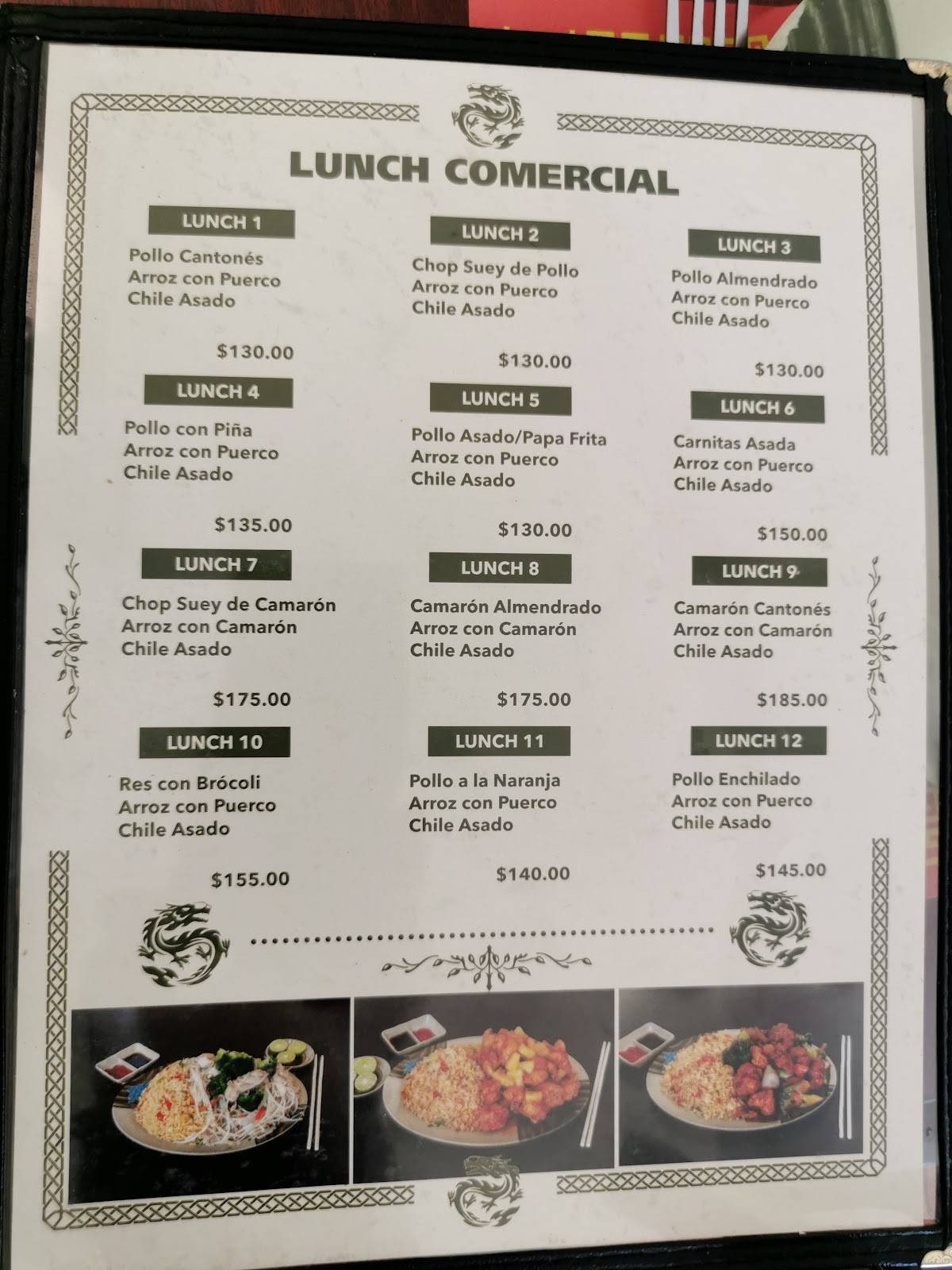 Menu at Restaurante Dragon Verde, Tijuana
