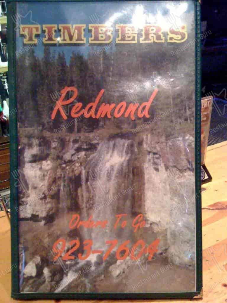 Menu at Timber's Bar & Grill Redmond, Redmond