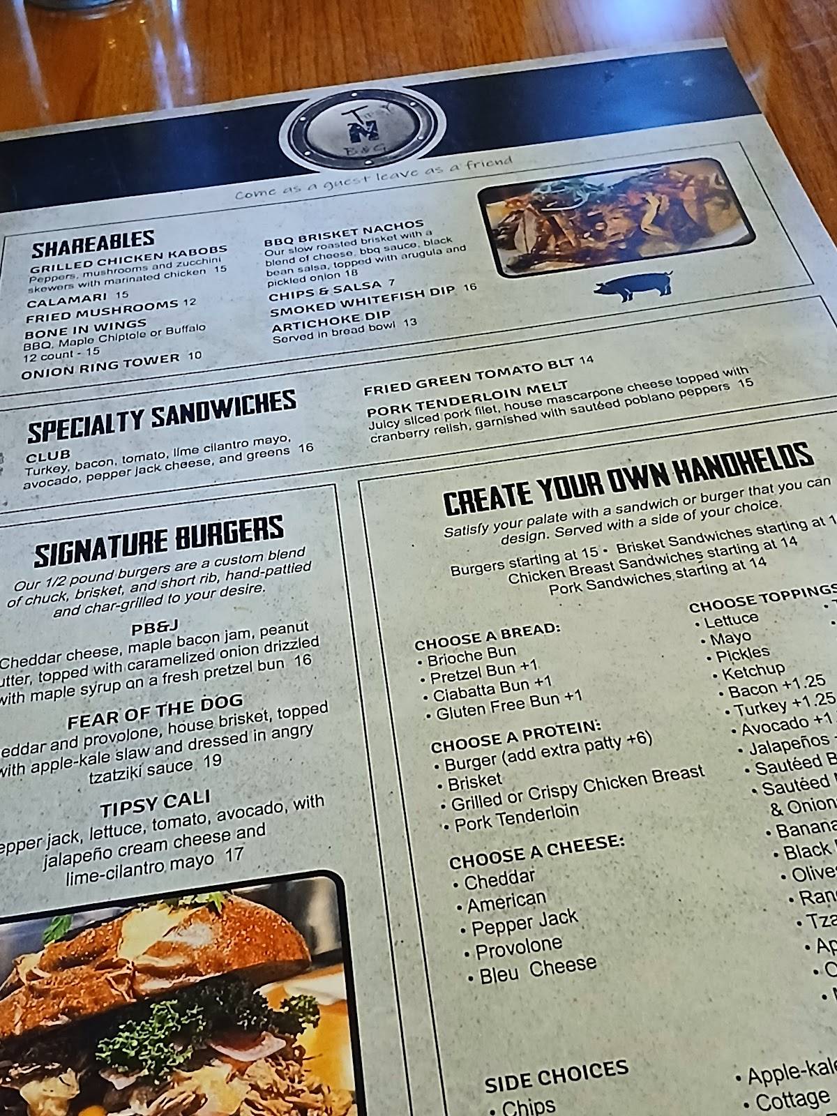 Menu at Tipsy Nickel Bar & Grille, Mason