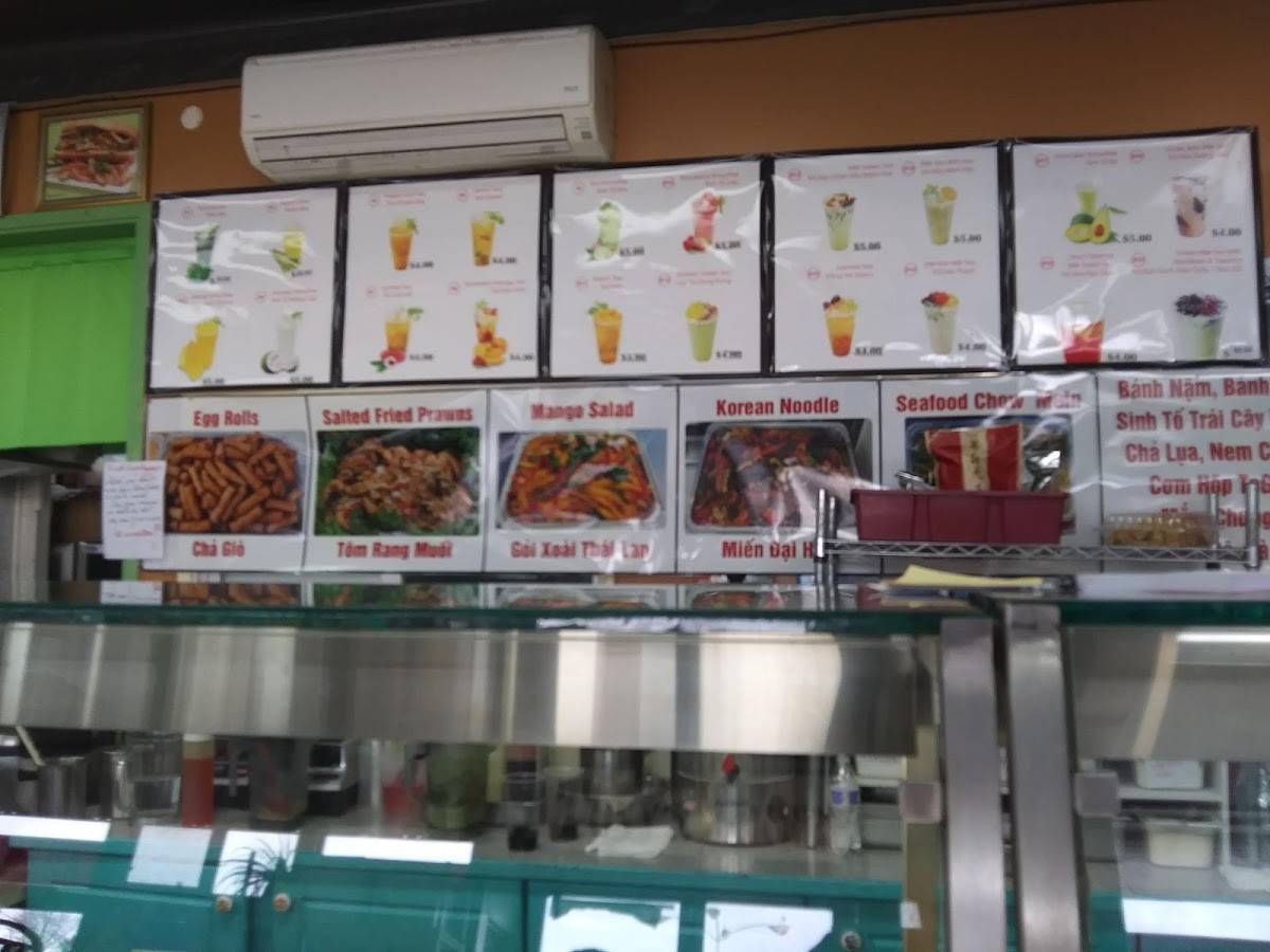 Menu at Tony's Bakery, Seattle