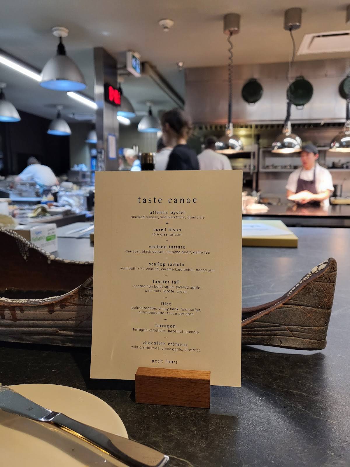 Menu at Canoe restaurant, Toronto, 66 Wellington St W 54th floor
