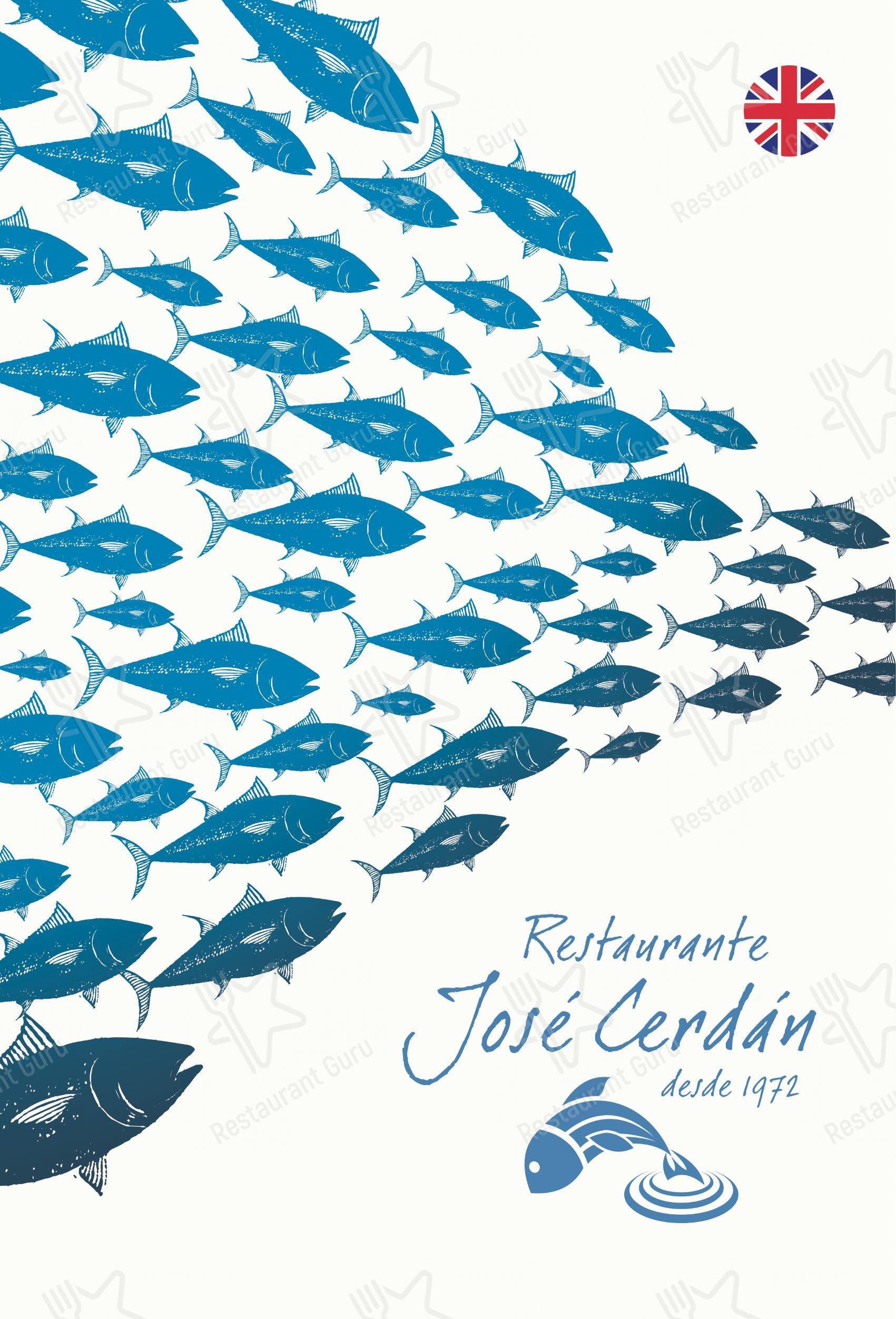 Carta de Restaurante José Cerdán, Torremolinos