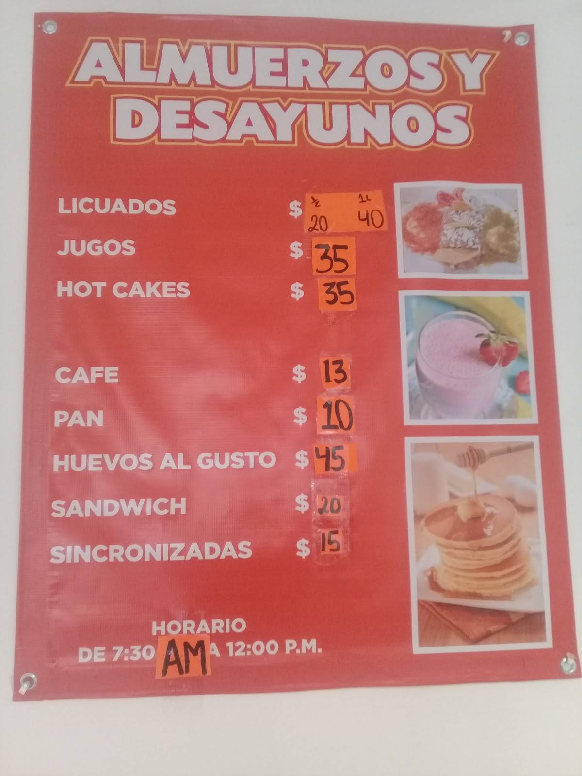 Carta del restaurante Tortas Romero, Monterrey, Padre Mier 1395a