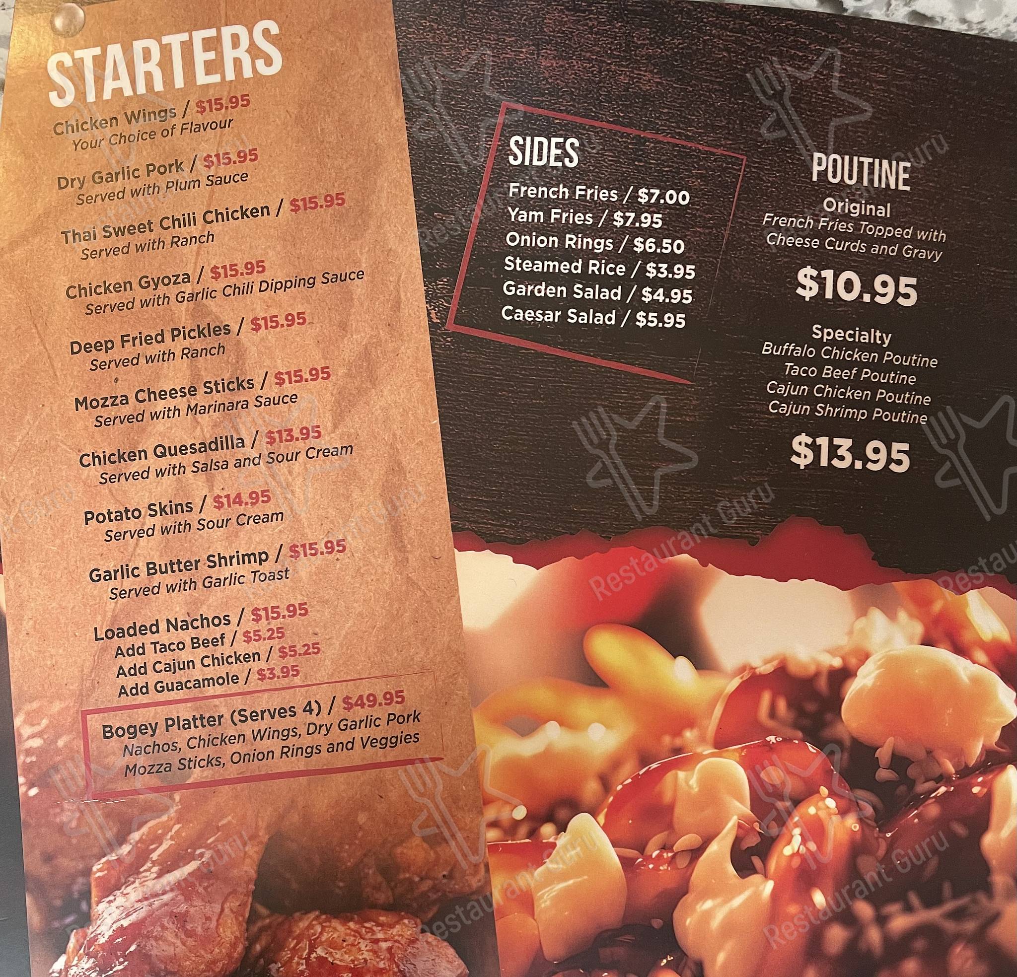 Menu at Towne Centre Grill restaurant, Grande Prairie