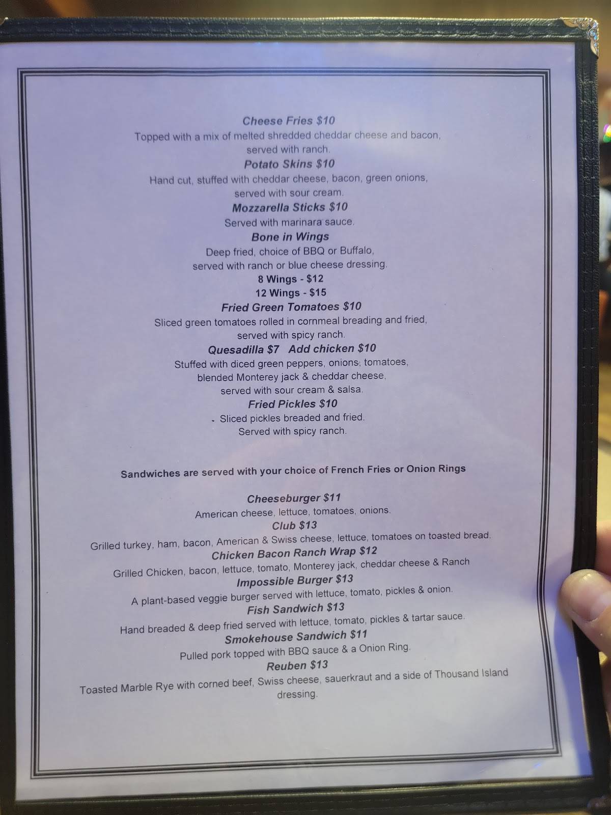 Menu at Trail’s End Tavern pub & bar, Slade
