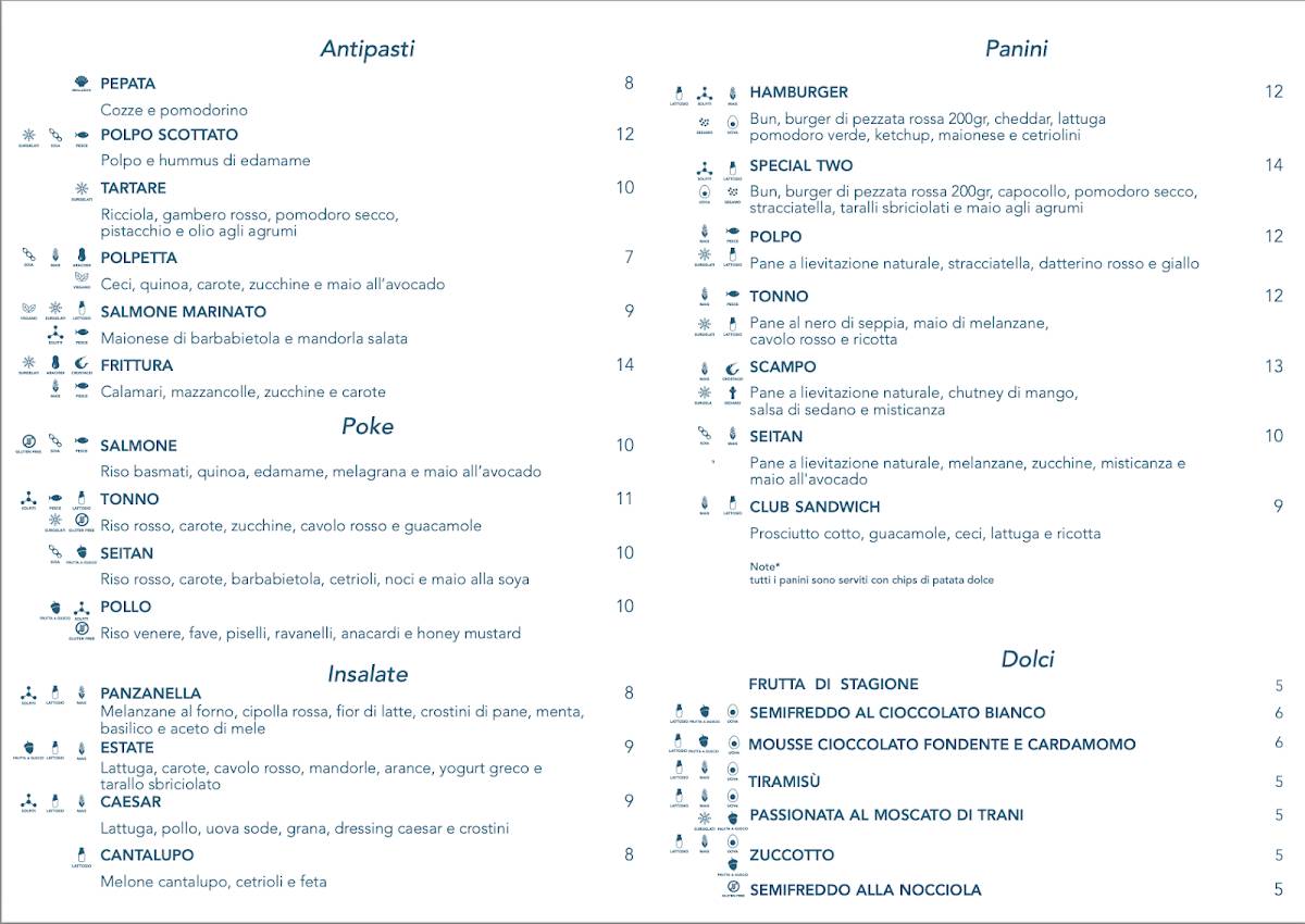 Menu da Il vecchio e il mare pub & bar, Trani