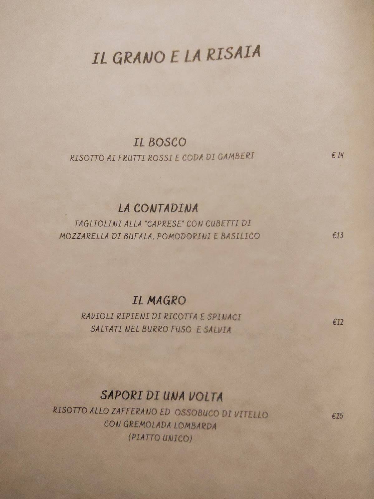Menu da Al Ponte Vecchio ristorante, Rivolta d' Adda