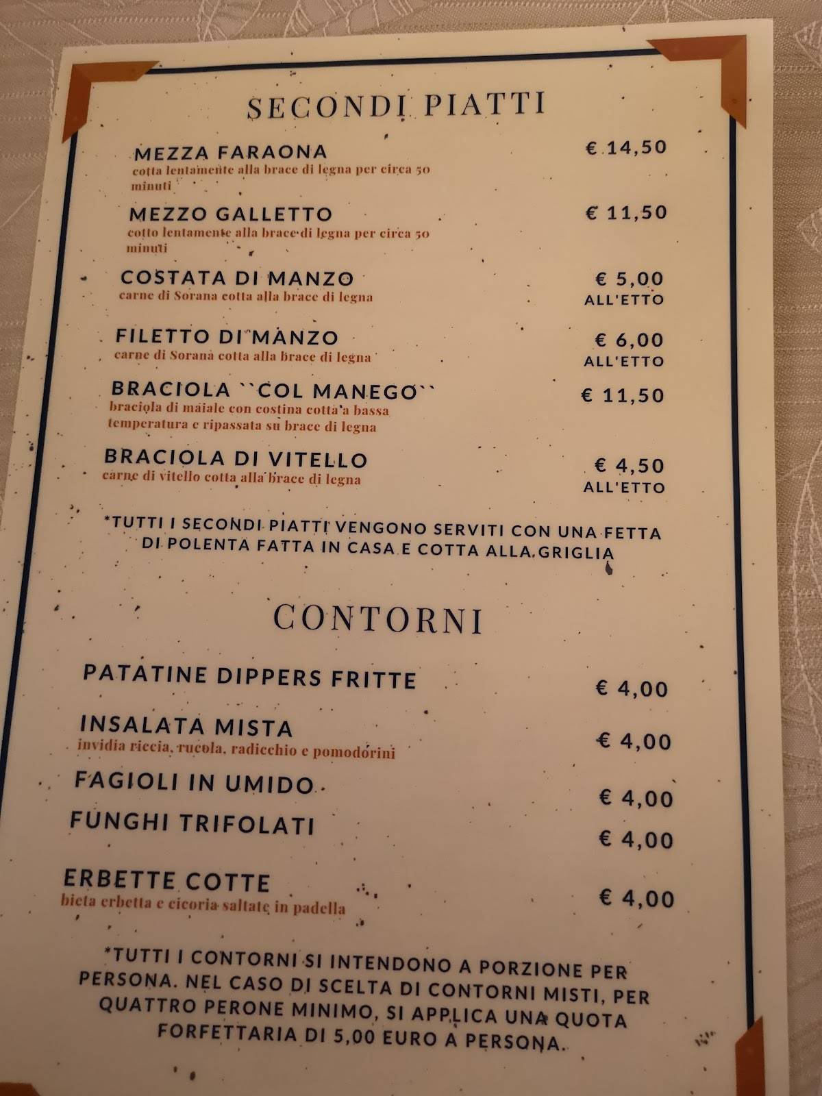 Menu da Trattoria Da Giulia ristorante, Stanghella