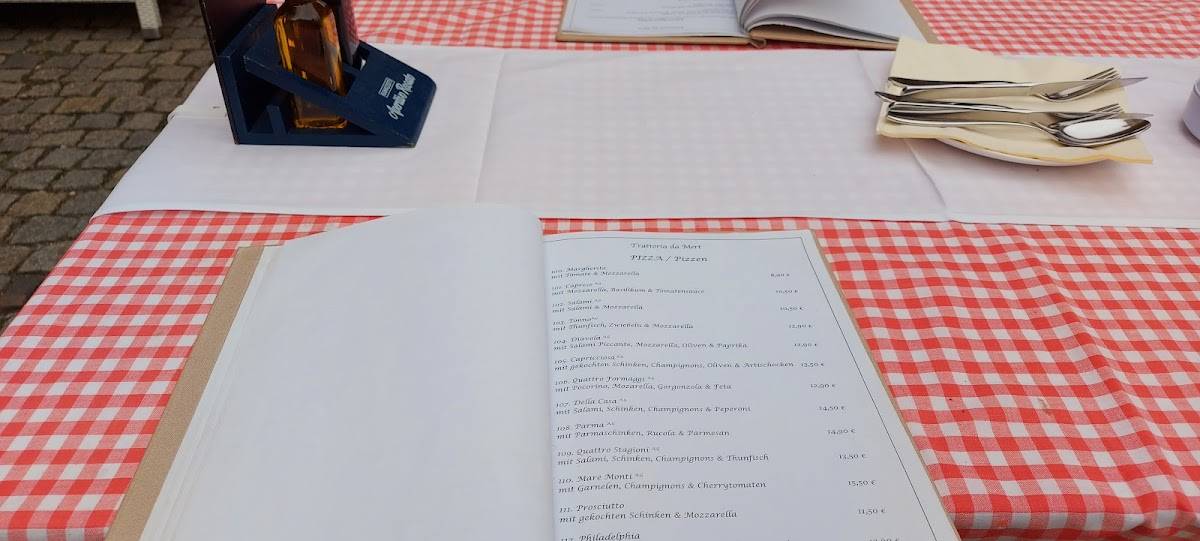 Speisekarte von Trattoria Da Mert restaurant, Zwickau