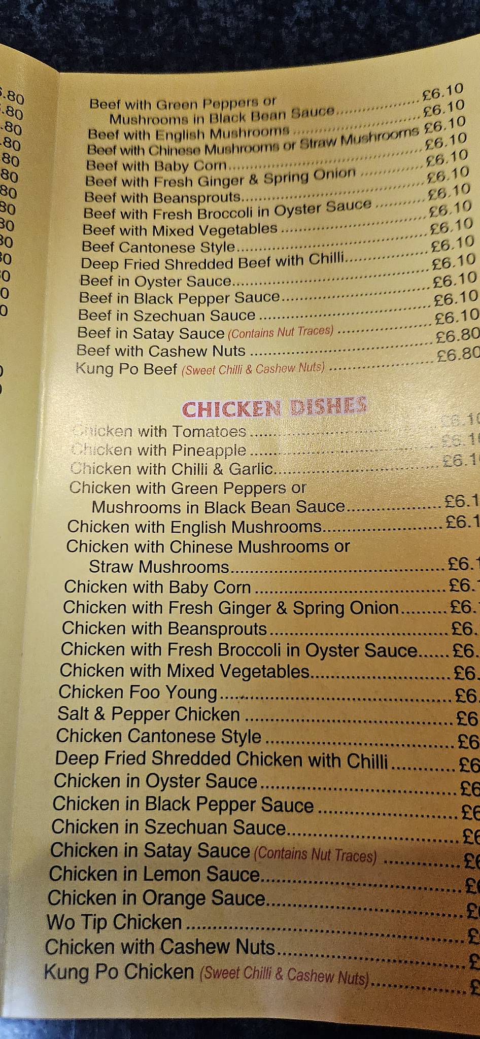 Menu at Treasure City Whitefield fast food, Manchester
