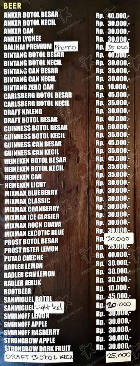 Menu at TRIANGLE BEER HOUSE pub & bar, Bandung, Jl. Braga No.103