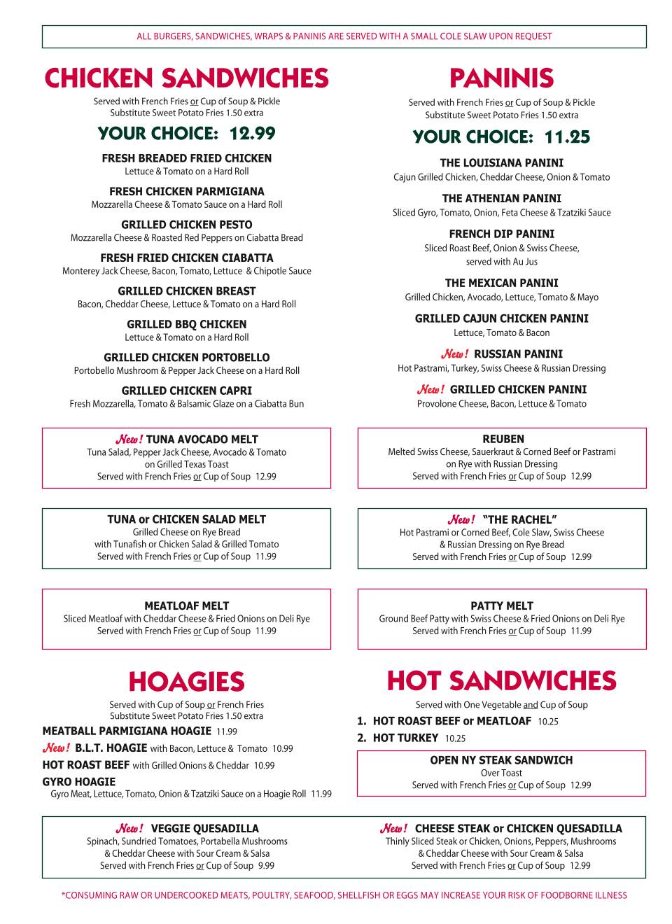 Menu at Triplets Family Restaurant, Stroudsburg