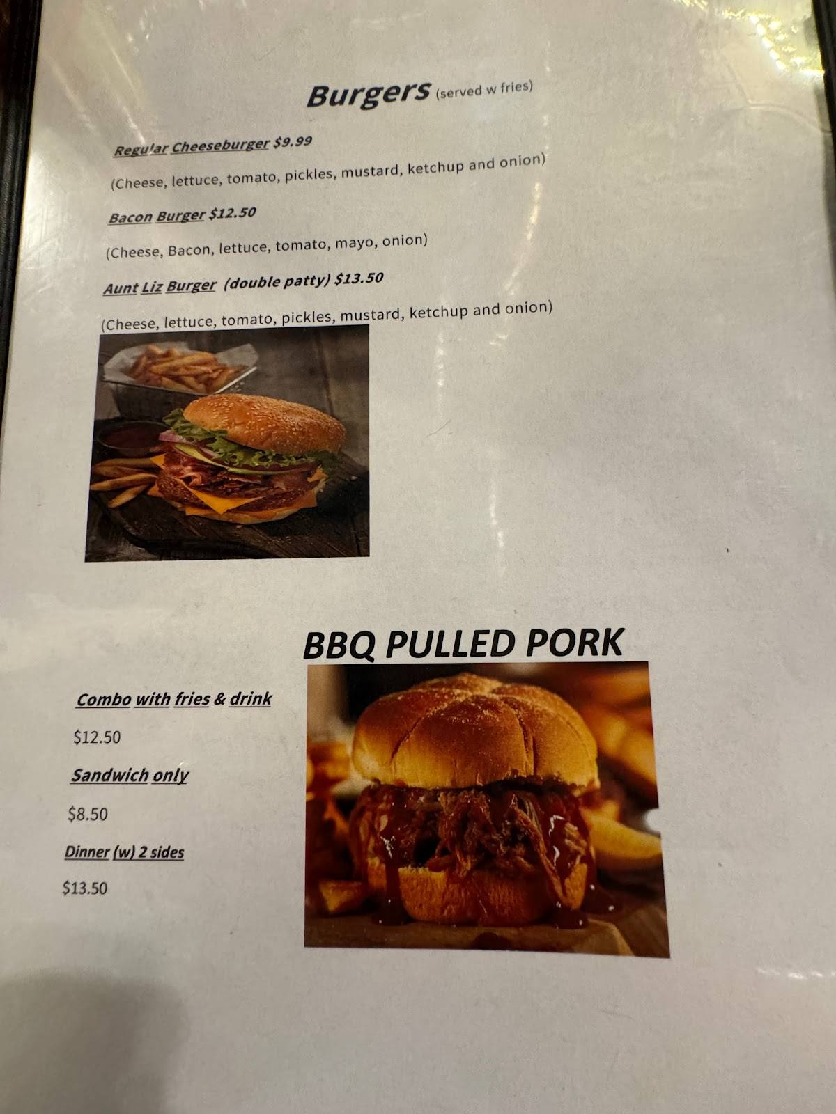 Menu at Trudie's Catfish Cabin BBQ, Brunswick