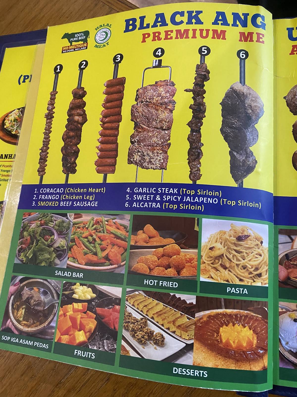 Menu at Tucano’s Brazilian BBQ (Pavilion Retail Arcade), Central ...