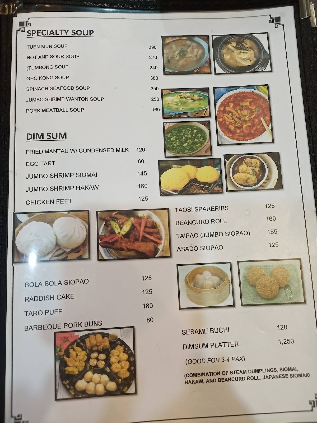Menu at Tuen Mun Roasts restaurant, Quezon City
