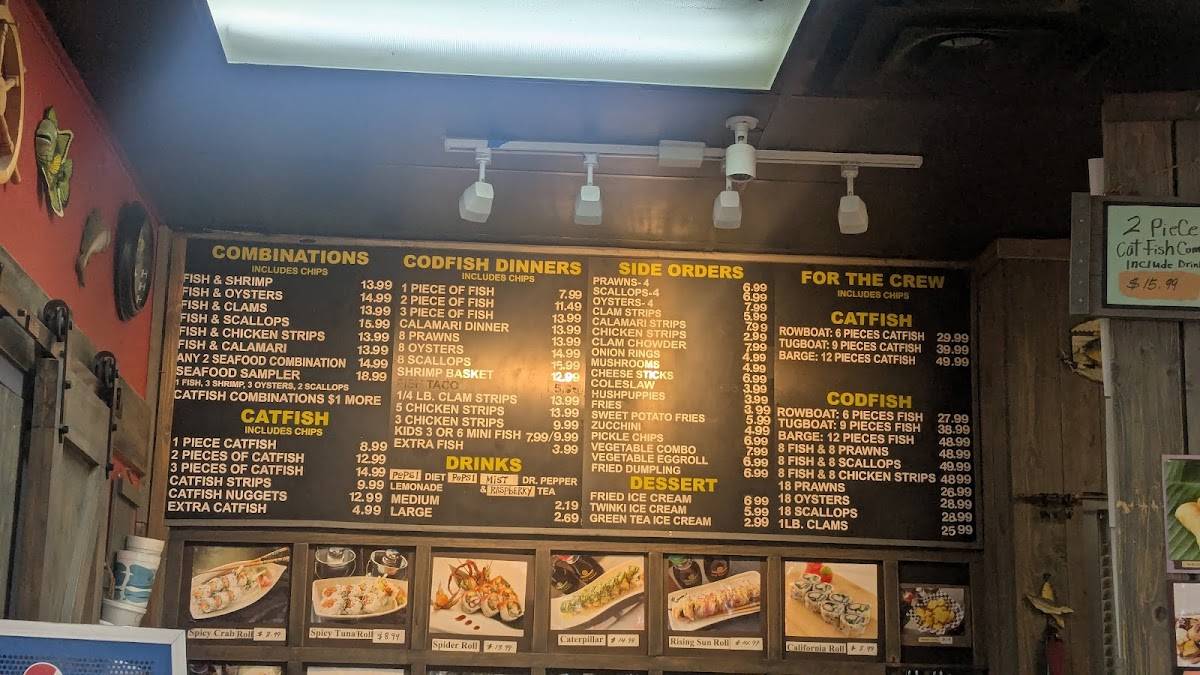 Menu at Tugboat Fish and Chips 22 restaurant, El Paso