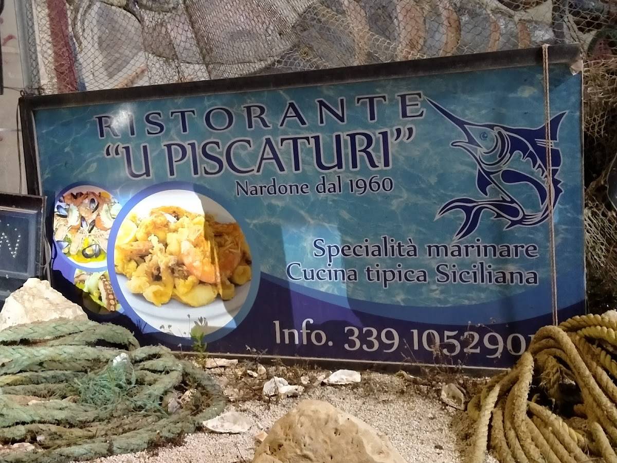Menu at U Piscaturi restaurant, Portopalo di Capo Passero, Contrada Porto